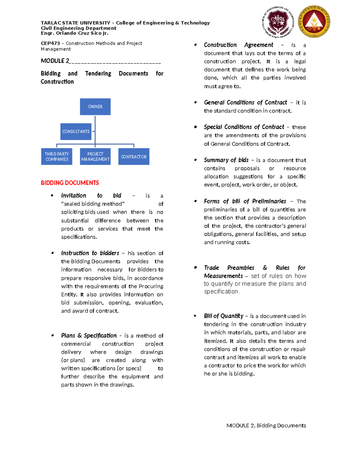 Module-2 - note - TARLAC STATE UNIVERSITY – College of Engineering ...