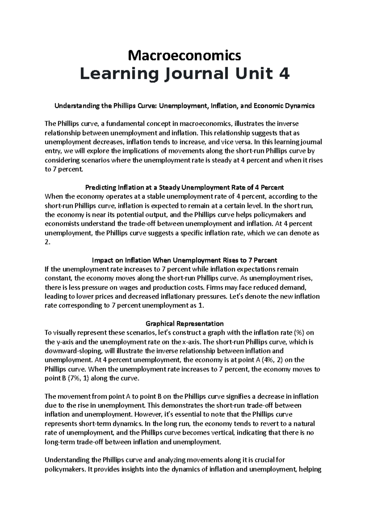 Macroeconomics Learning Journal Unit 4 Macroeconomics Learning macroeconomics-learning-journal-unit-4-macroeconomics-learning