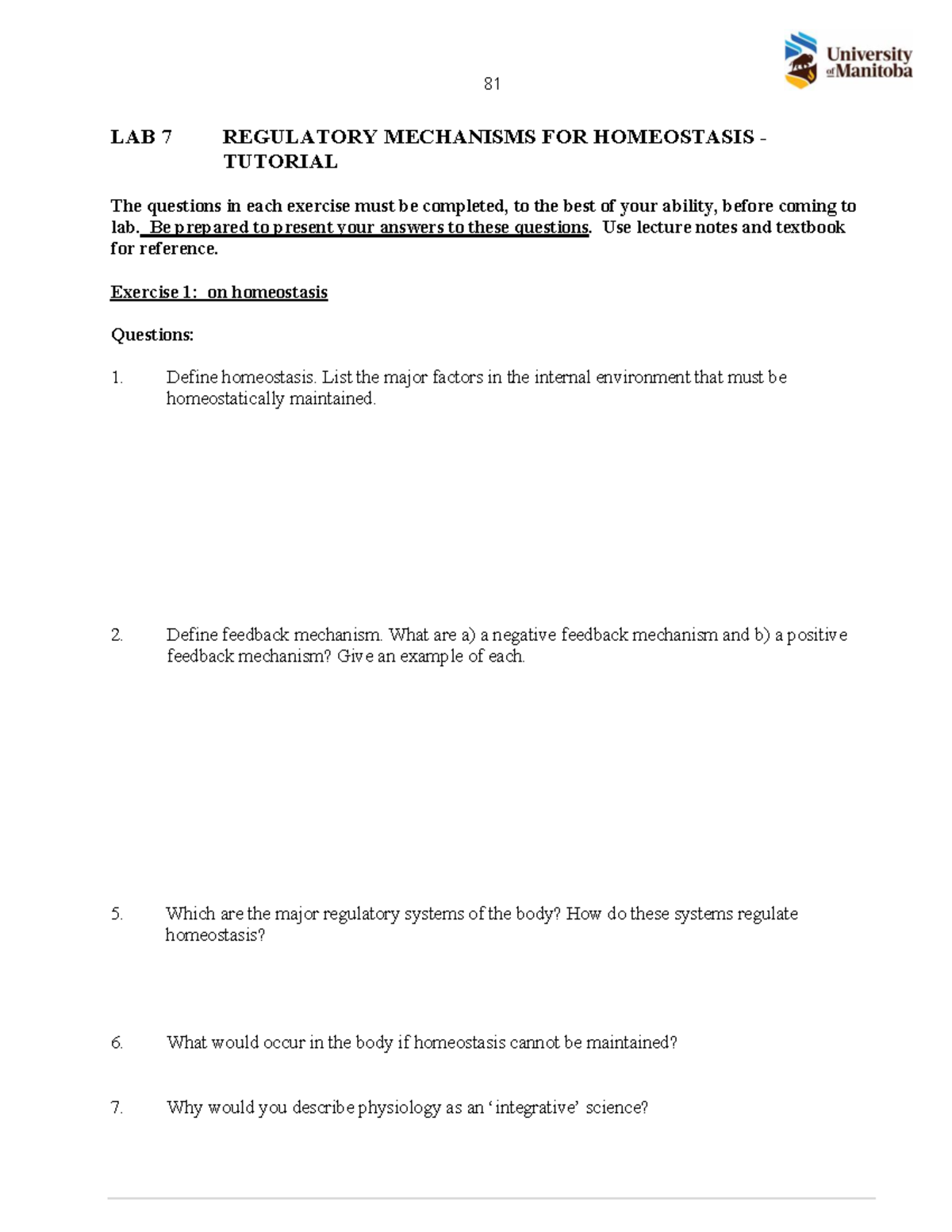 BIOL1412 Lab7 Manual Winter 2021 - LAB 7 REGULATORY MECHANISMS FOR ...