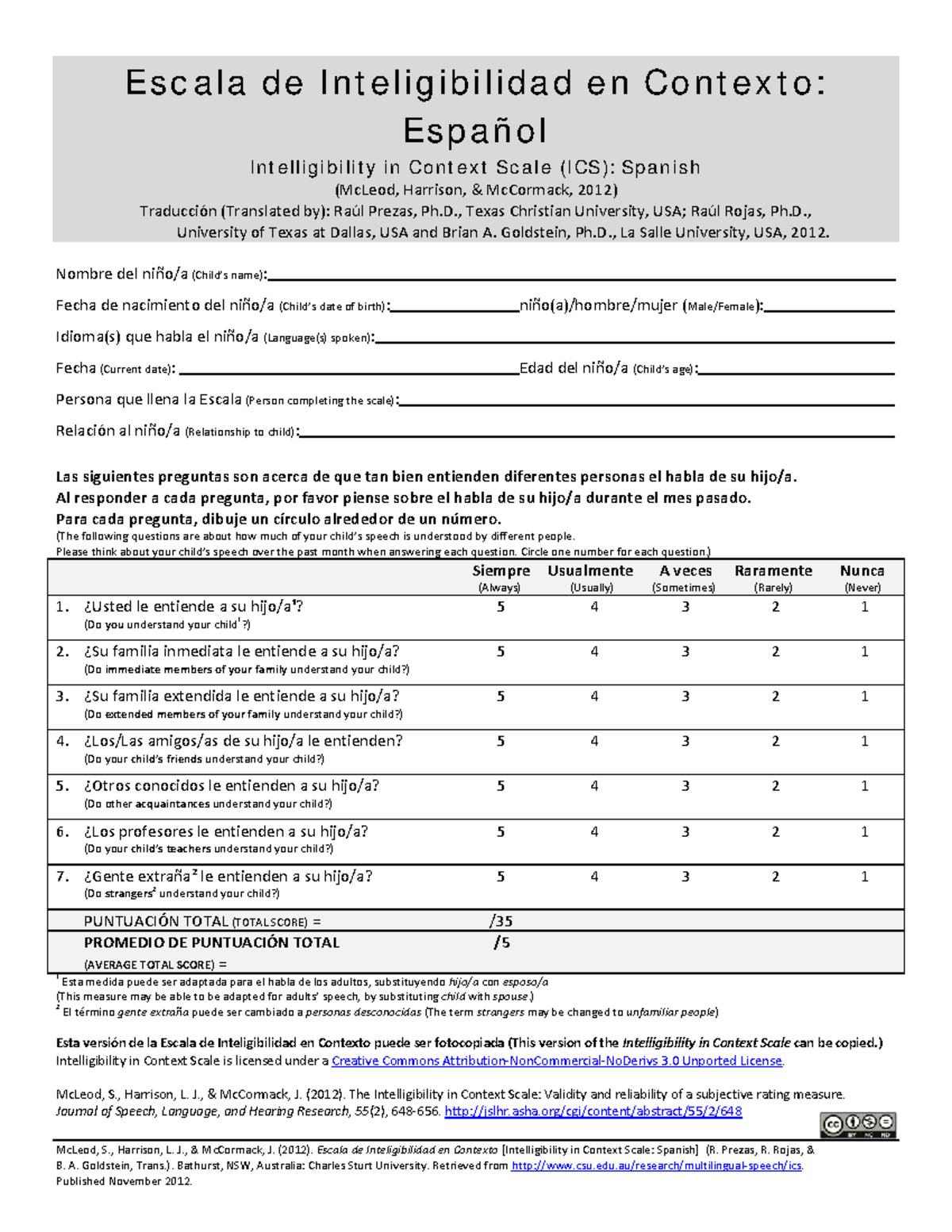 ICS-Spanish-English - APUNTE - McLeod, S., Harrison, L. J., & McCormack ...