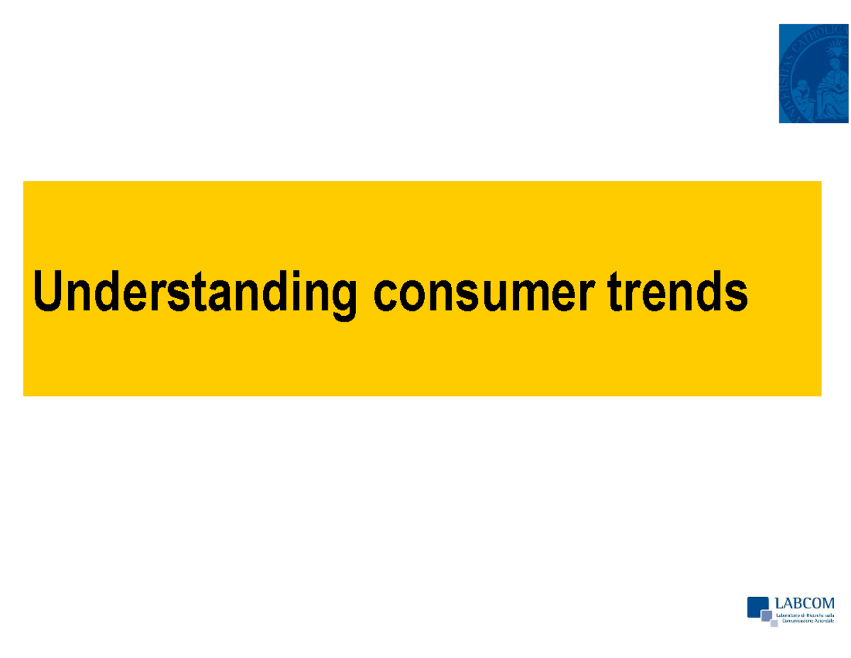 Understanding consumer trends - A trend in consumption refers to a ...