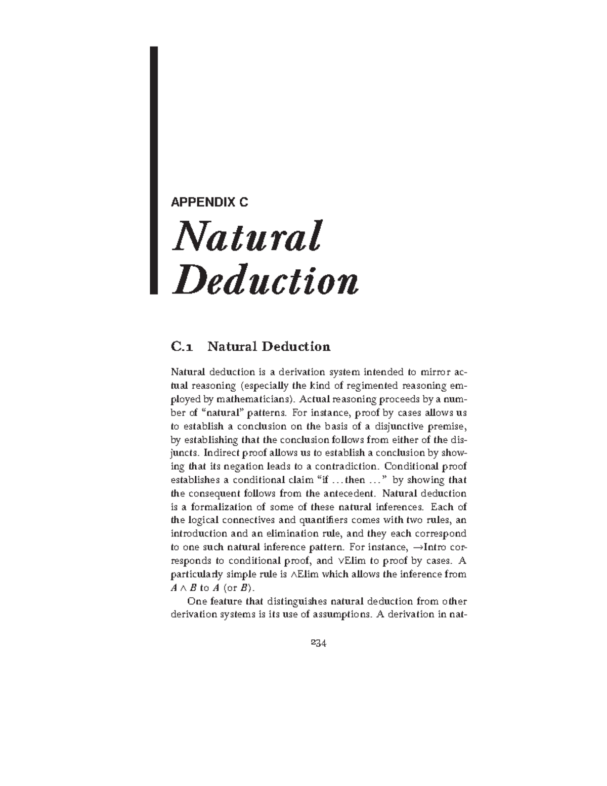 Utm - natural deduction - the logic way - APPENDIX C Natural Deduction ...