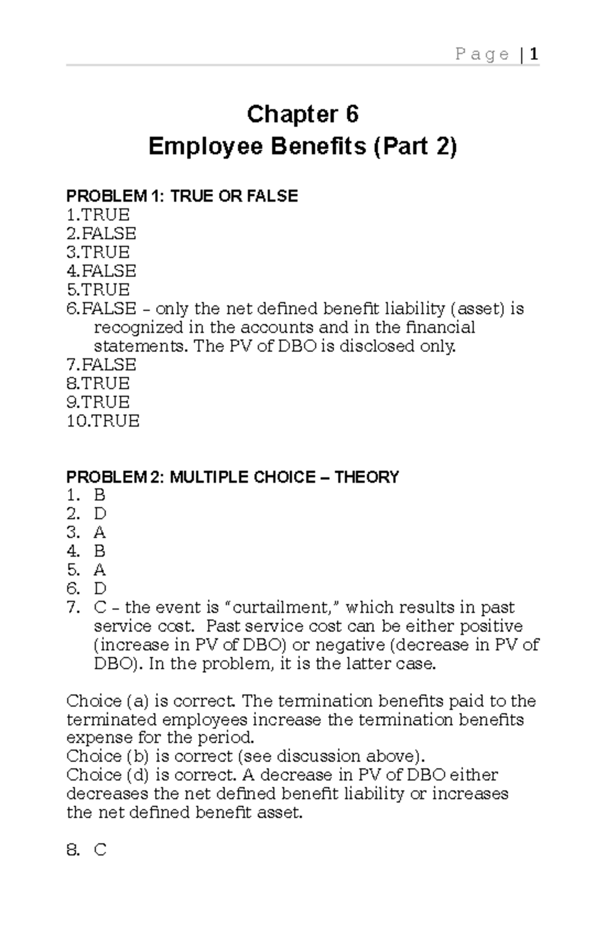 Copy of Chap. 6 Employee Benefits (Pt. 2) - Chapter 6 Employee Benefits ...