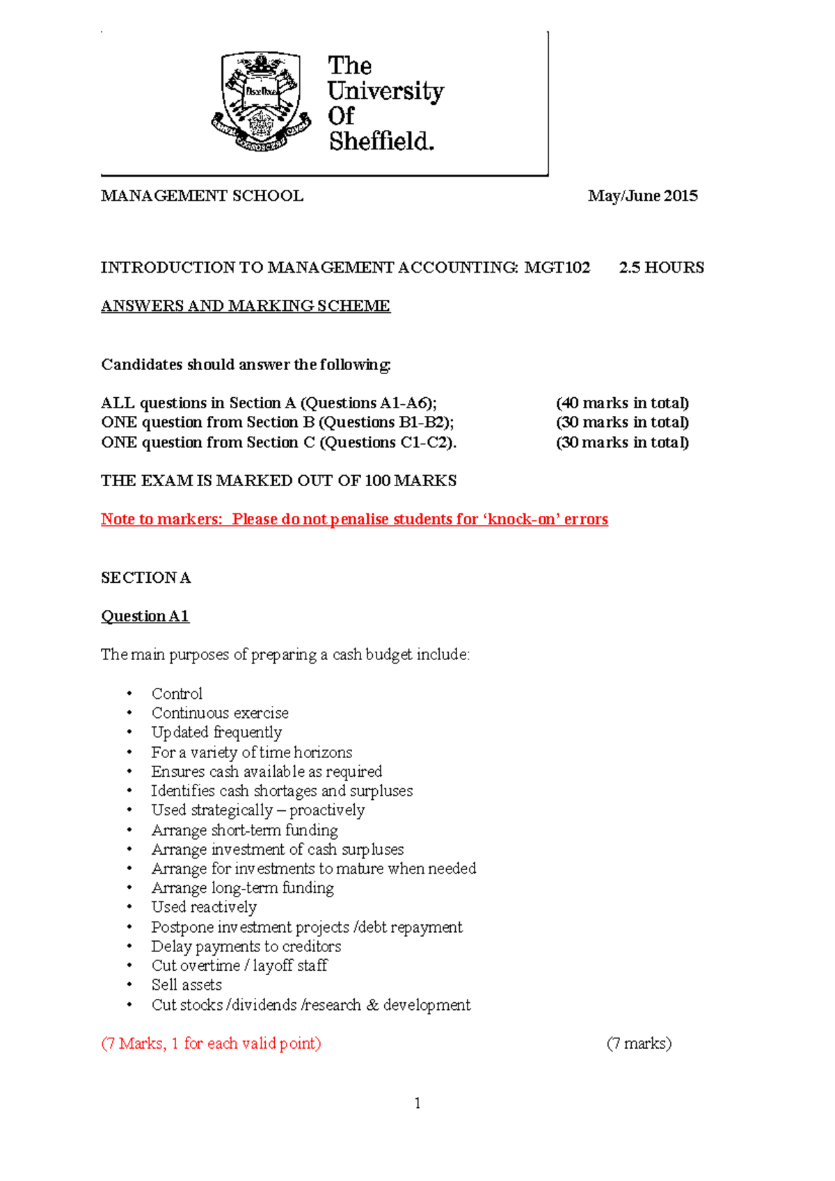 Exam Paper 2014-15 Answers - MANAGEMENT SCHOOL May/June 2015 ...