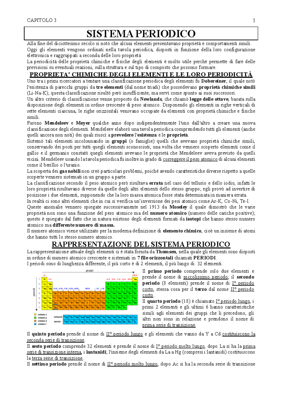 Chimica 3 - Riassunto molto dettagliato e completo di formule, esempi e aggiunte del professore ...