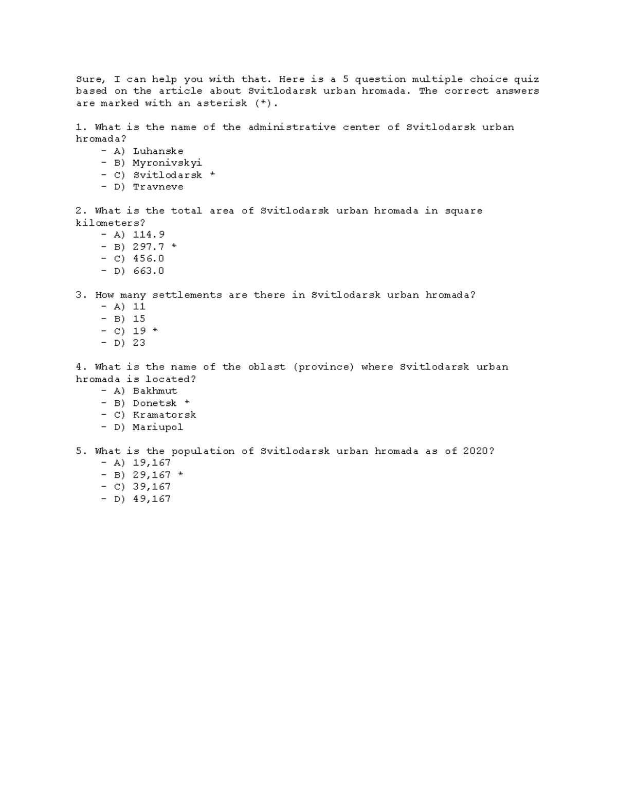 Quiz58 - Quiz - Sure, I can help you with that. Here is a 5 question ...