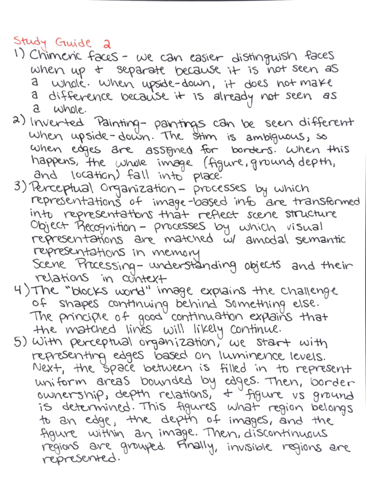 Study Guide 2 - a as a Study Guide a Chimeric faces - we can easier ...