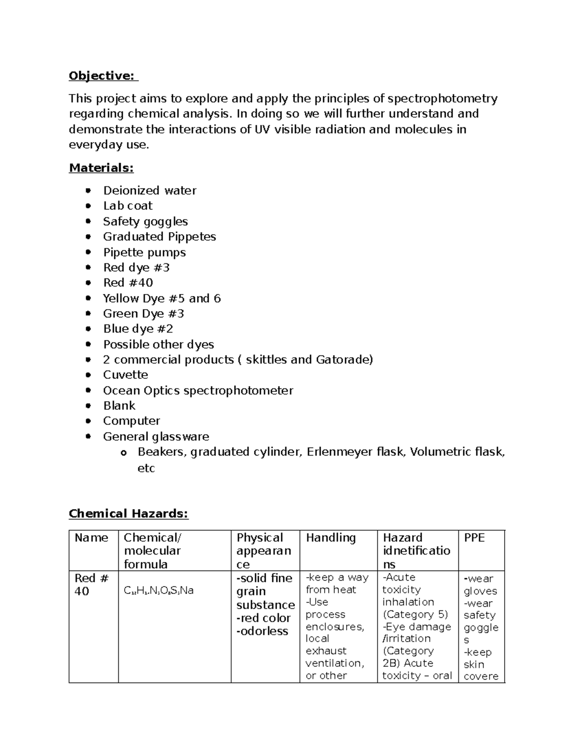 Project 2 pre lab - Objective: This project aims to explore and apply ...