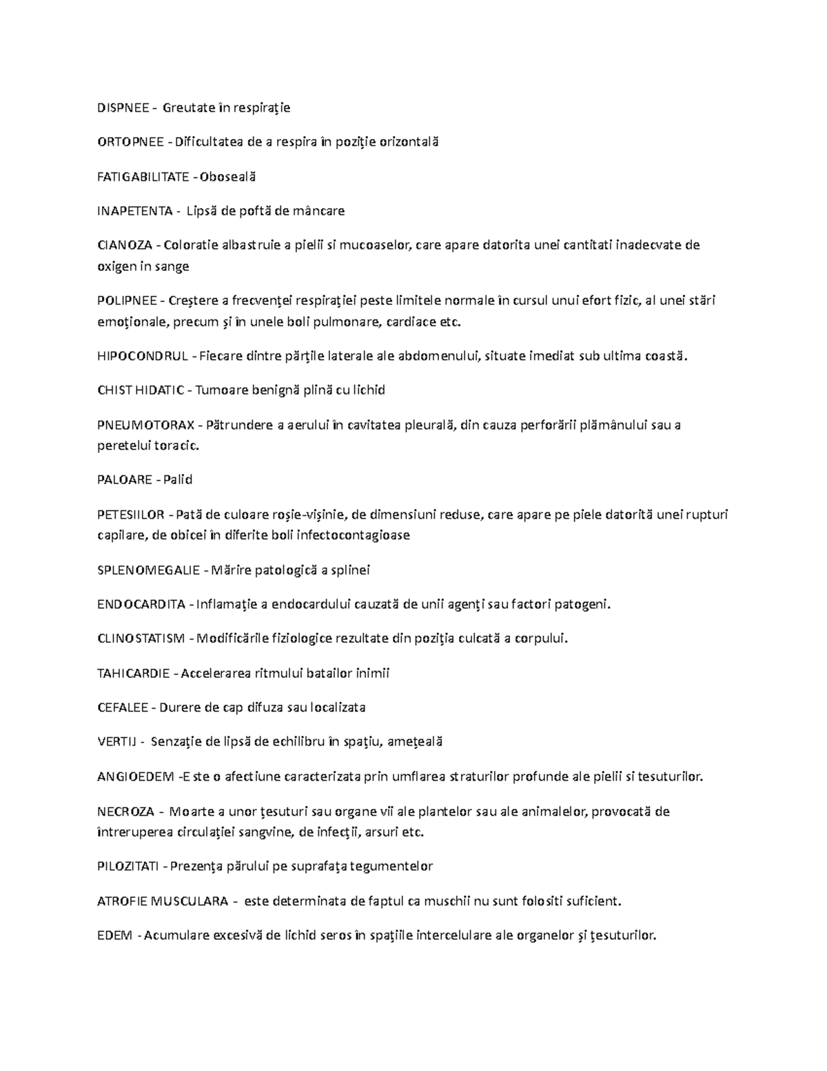 Termeni Medicali - DISPNEE - Greutate în respirație ORTOPNEE - Di昀椀 ...