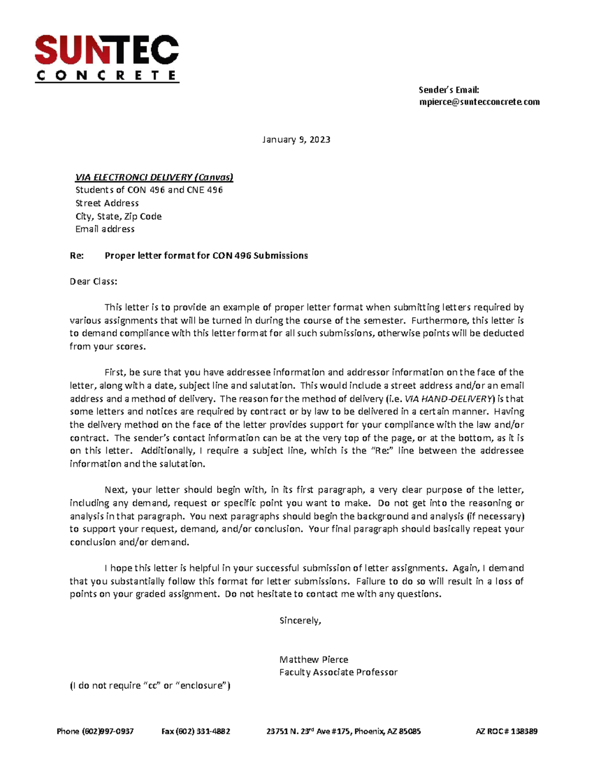 Letter format - Phone (602)997-0937 Fax (602) 331-4882 23751 N. 23rd ...