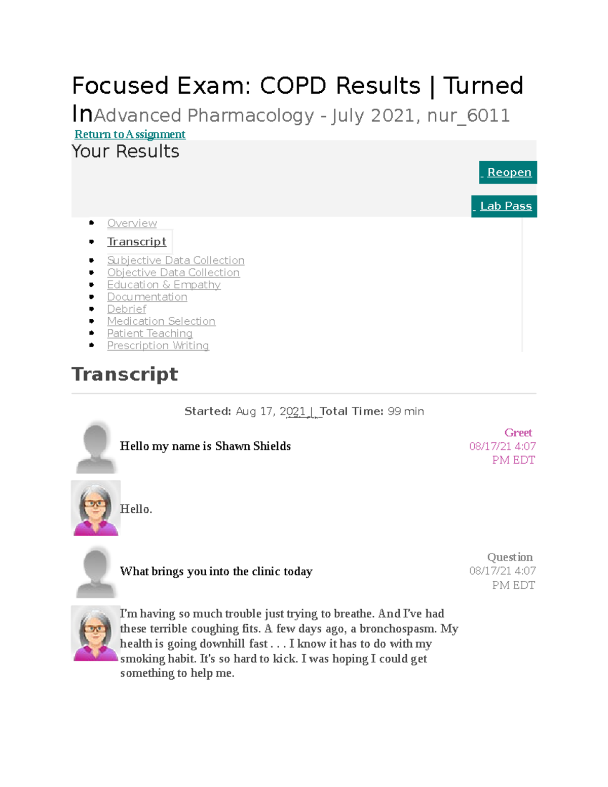 Focused Exam COPD transcript - Focused Exam: COPD Results | Turned ...