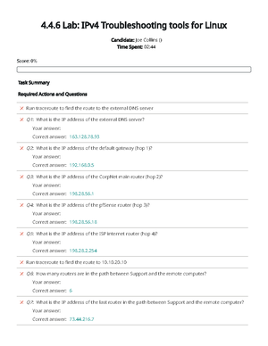 Learning Platform Comp TIA - 4.3 Lab: Congure IP Networks and Subnets ...