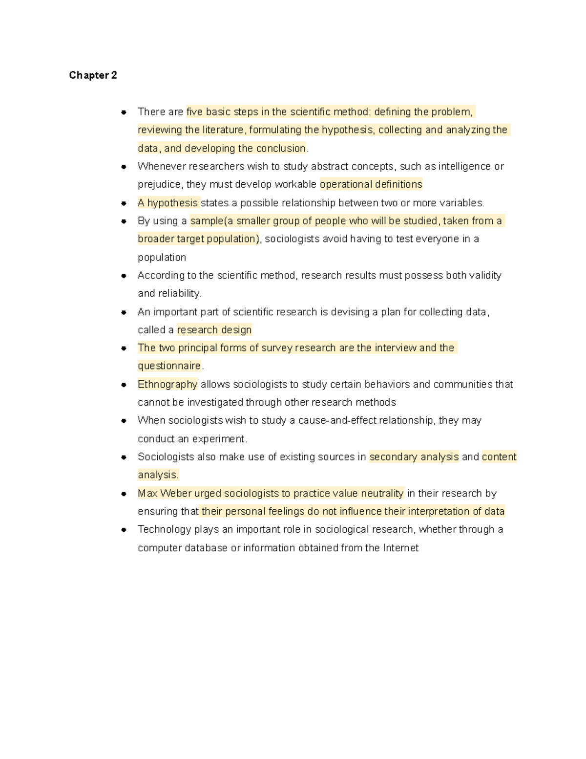 Chapter 2 - Chapter 2 There are five basic steps in the scientific ...