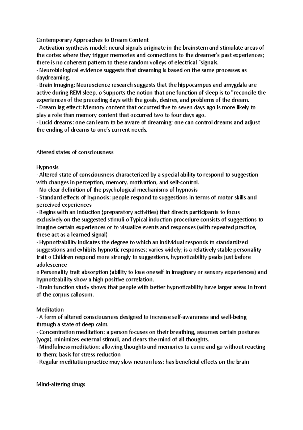 Contemporary Approaches to Dream Content - Contemporary Approaches to ...