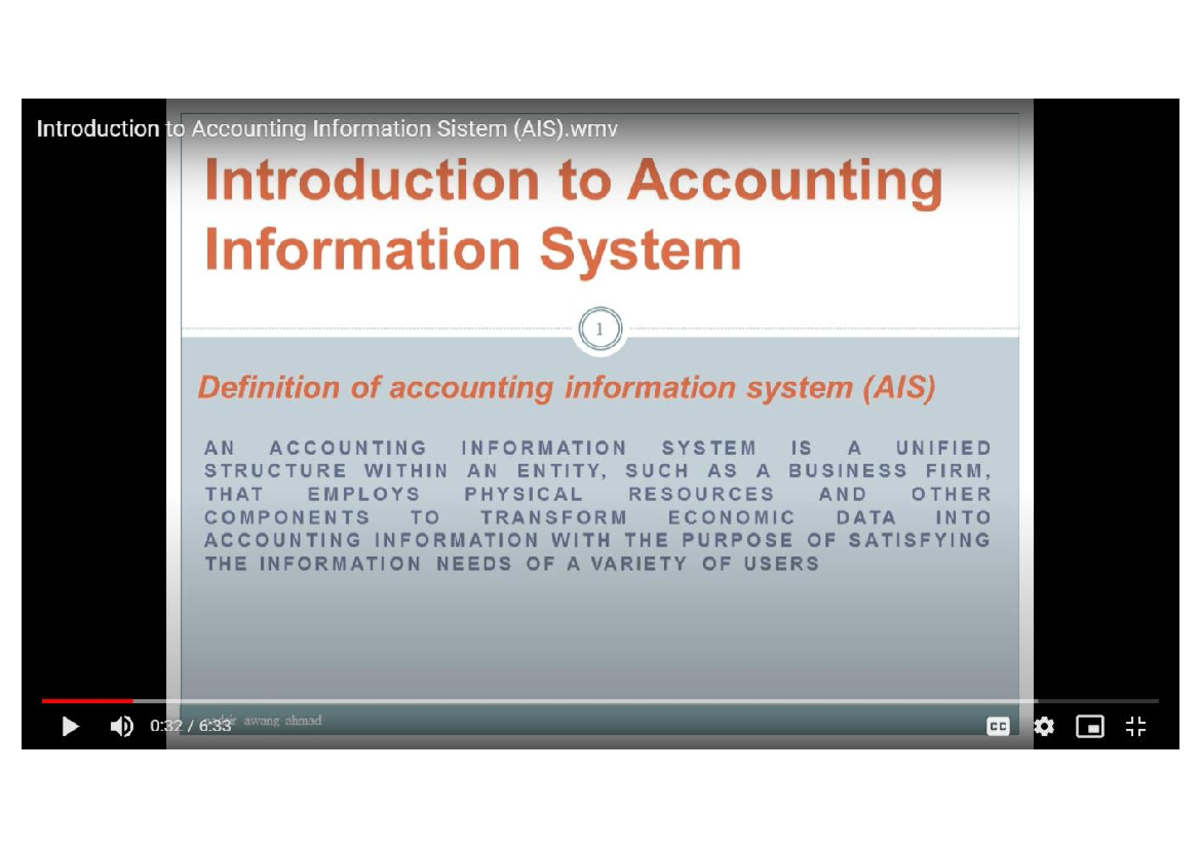 introduction ais205 notes - accounting information system - Studocu