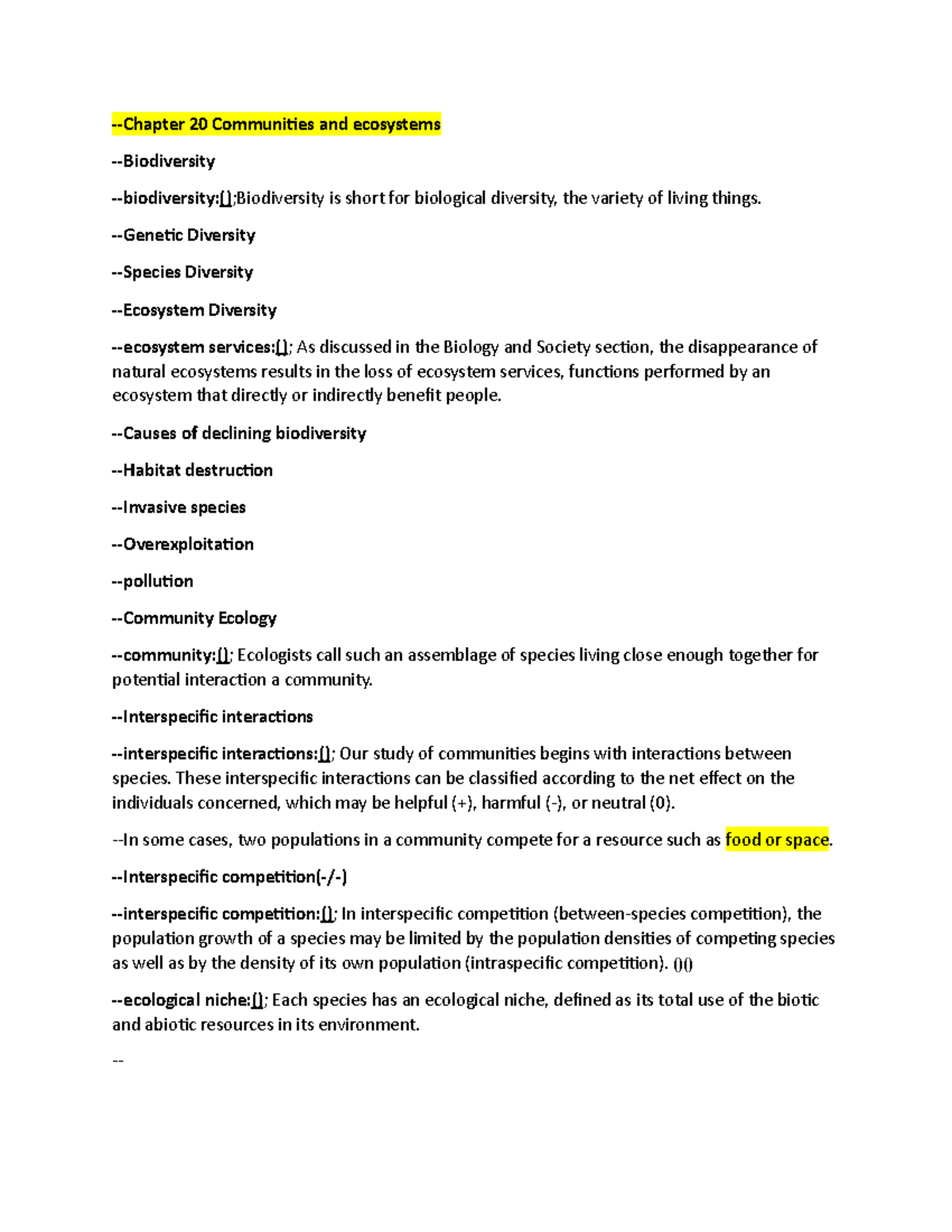 Chapter 20 Communities and ecosystems -Chapter 20 Communities and ...