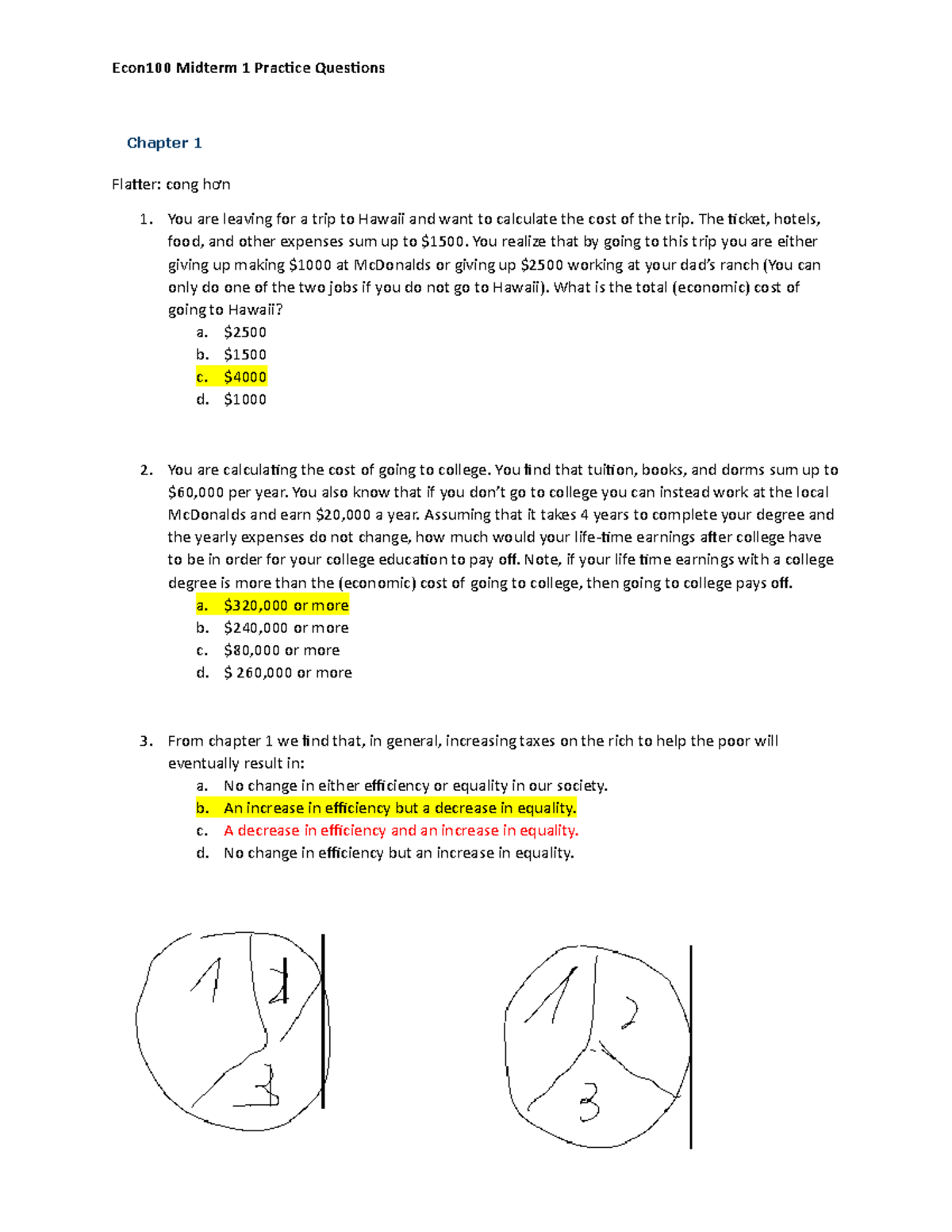 Practice-midterm - Midterm practice for econ 100 class. - Chapter 1 ...