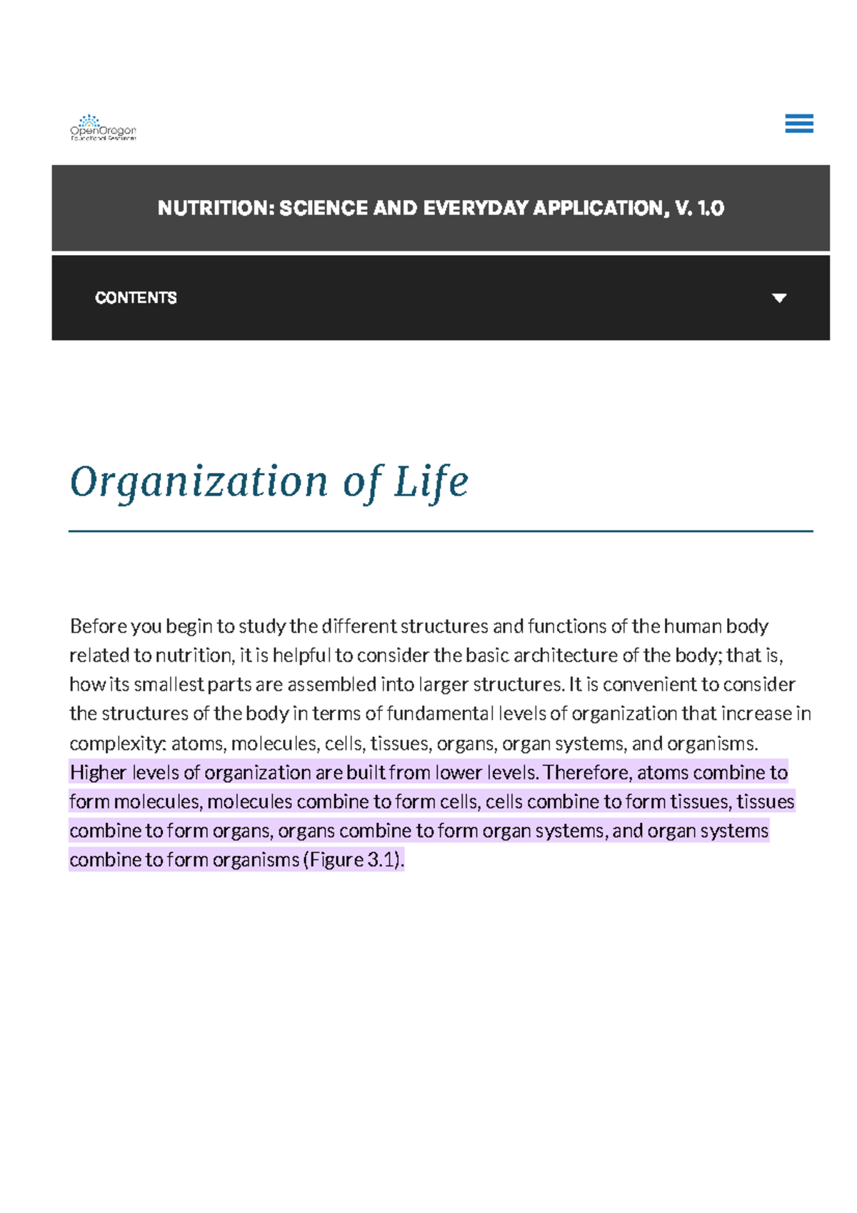 Openoregon-pressbo - Components of human Body - NUTRITION: SCIENCE AND ...