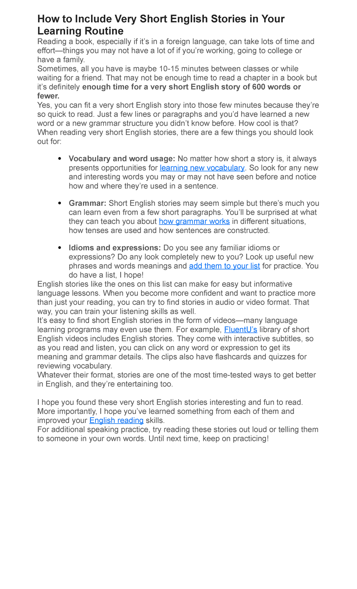 Daily Lesson PLAN b - stroy - How to Include Very Short English Stories ...