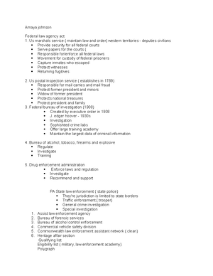 Amaya Johnson - this is just some crime notes - Amaya Johnson. Hist 196 ...