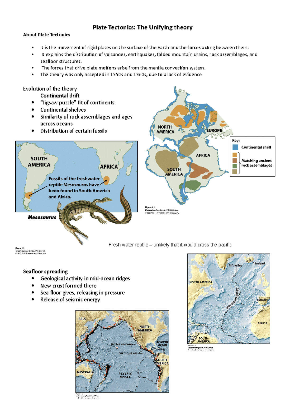 Plate Tectonics - It explains the distribution of volcanoes ...