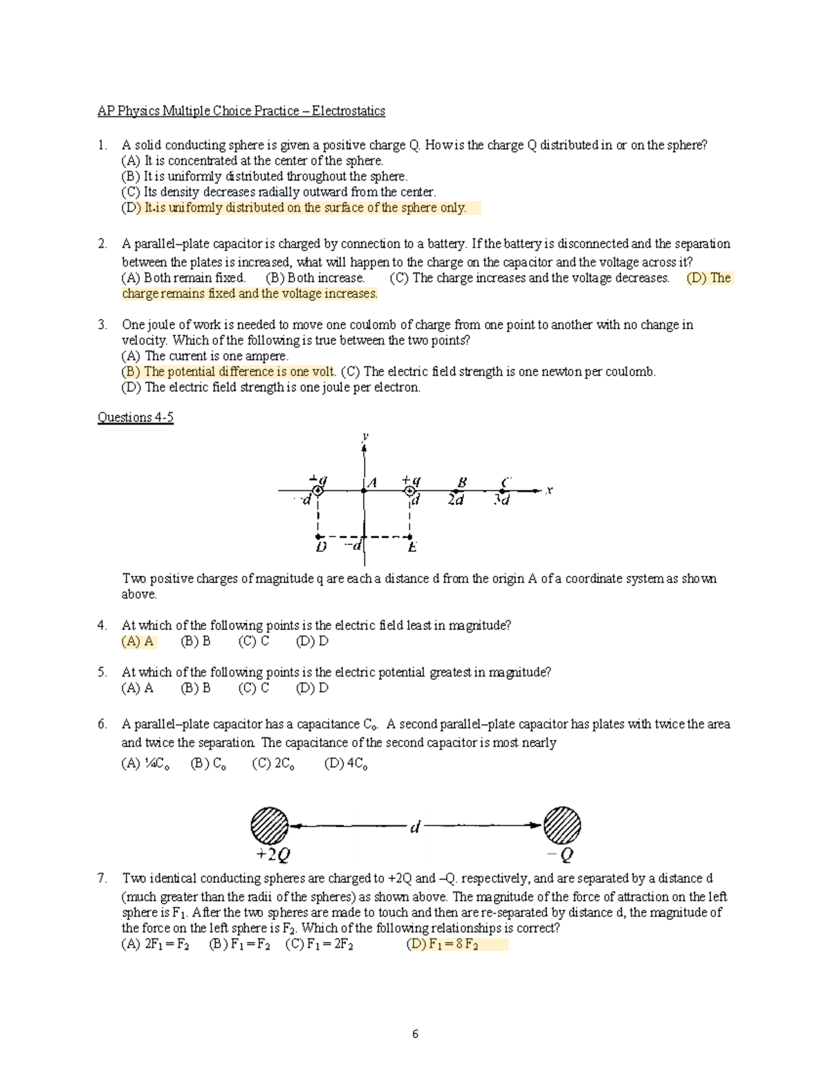 AP 2 workbook - It's not that - AP Physics Multiple Choice Practice ...