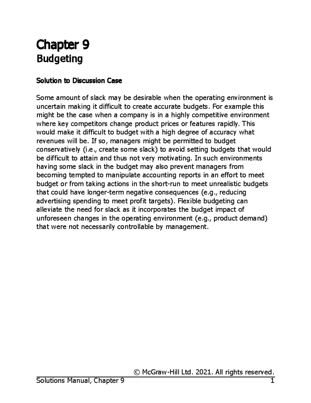 Chapter 9 - Notes - 04-71-243 - U of W - Studocu