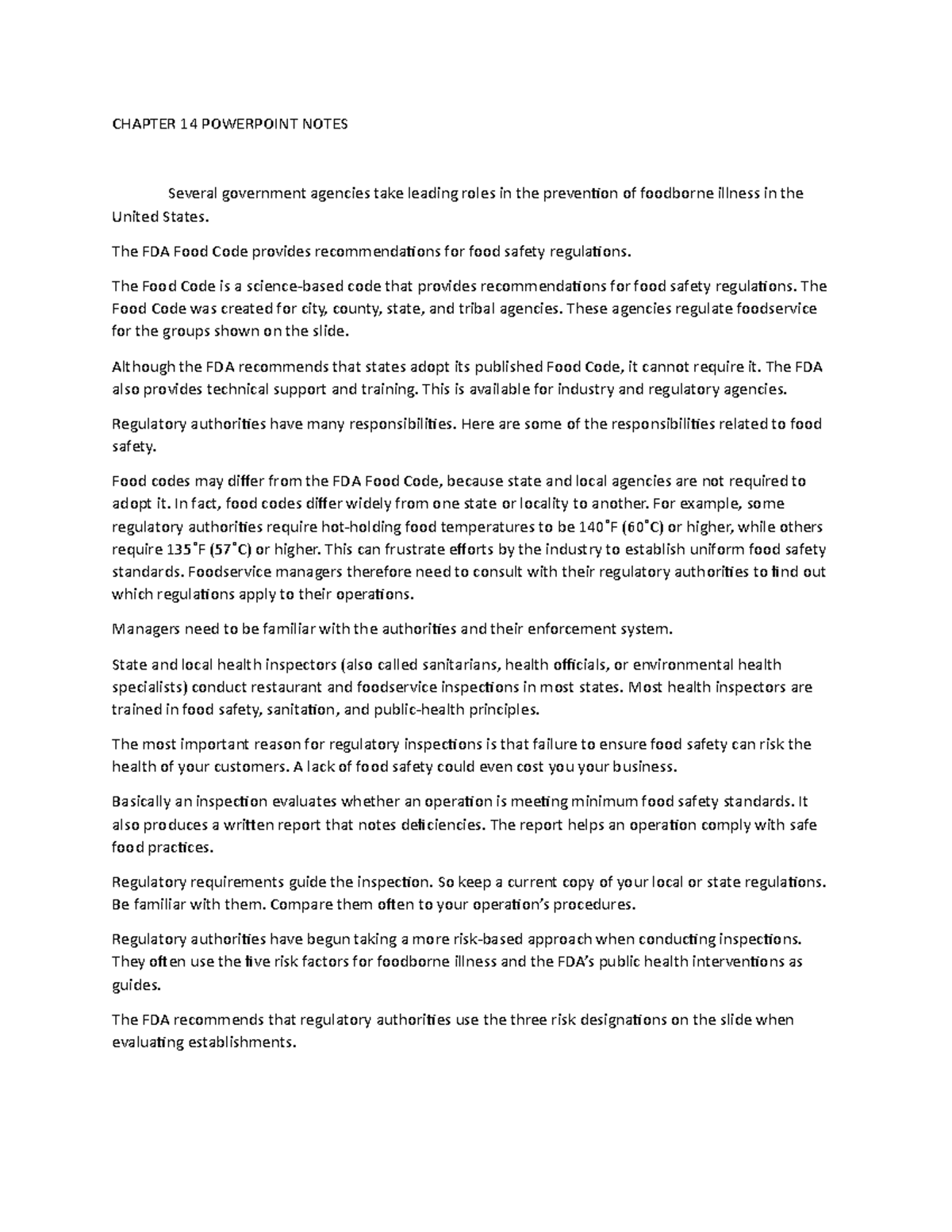 Chapter 14 Powerpoint culinary notes 1 - CHAPTER 14 POWERPOINT NOTES ...