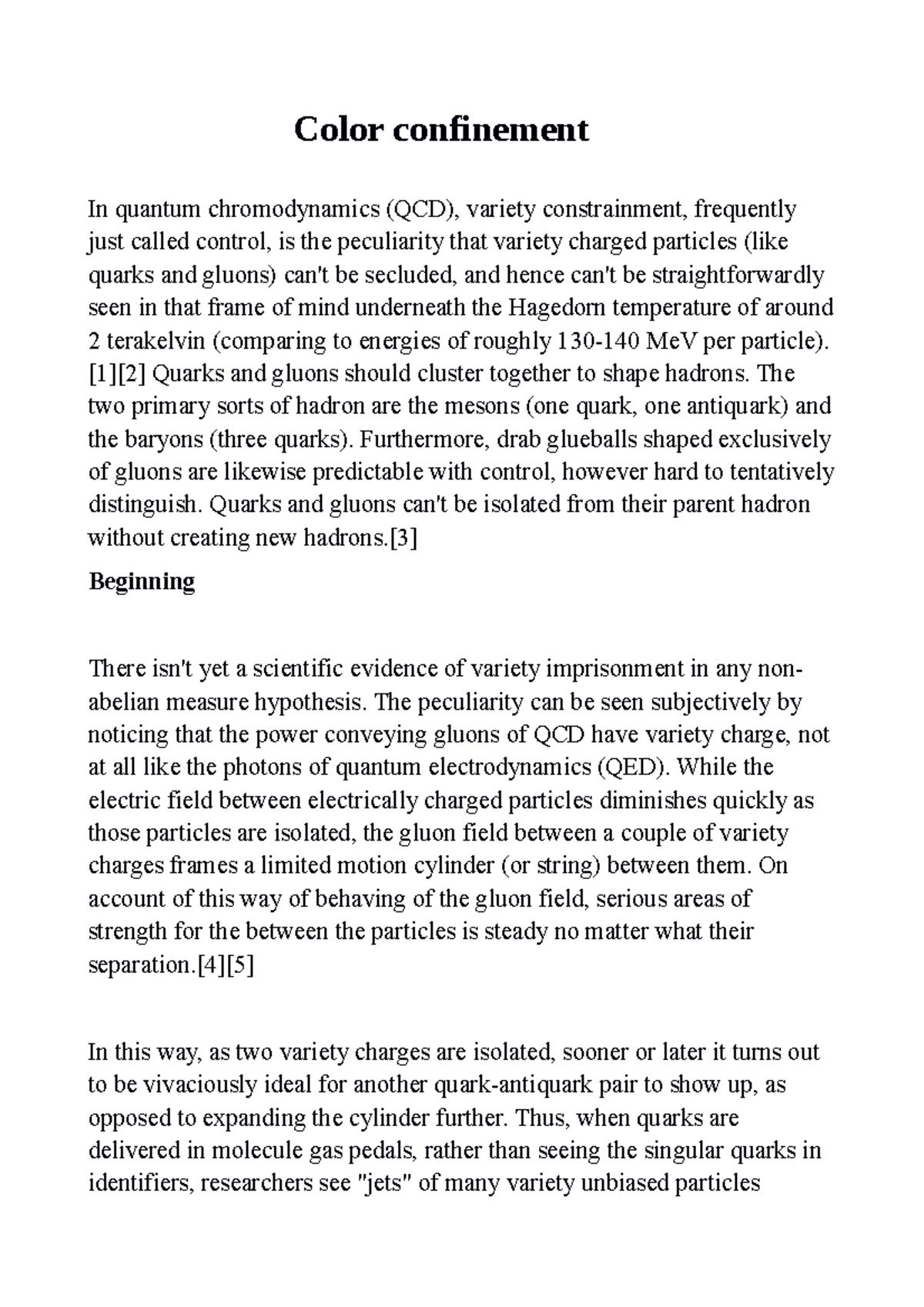 Color confinement - Shafina - Color confinement In quantum ...