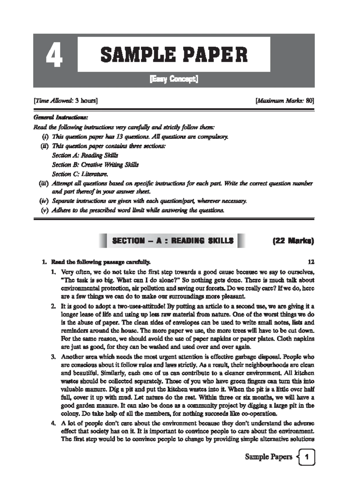 Cbse cl12 ead english core answers to sample paper 2 2025 - Answers to ...