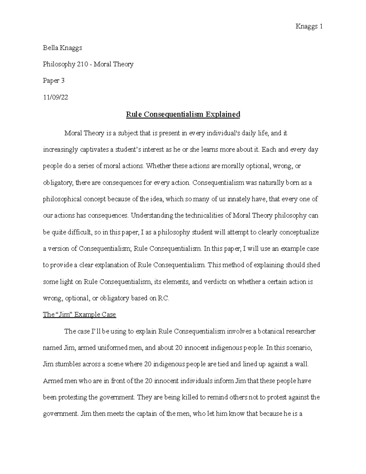 Rule Consequentialism Explained - Bella Knaggs Philosophy 210 - Moral ...