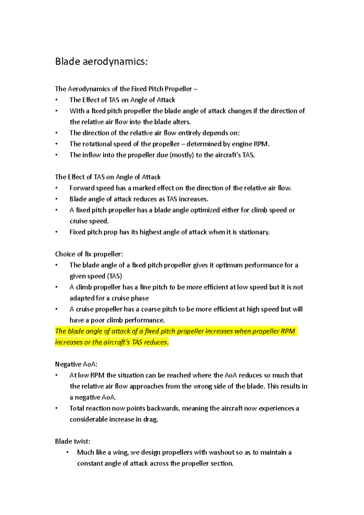 Blade aerodynamics - Notes for the subject - Blade aerodynamics: The ...