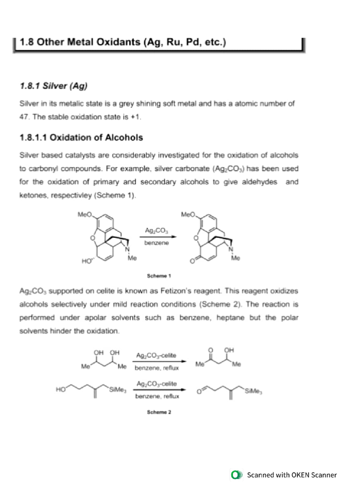 Chemistry 3 - Metal Oxidants, Expoidation, Oxidation of double bonds ...