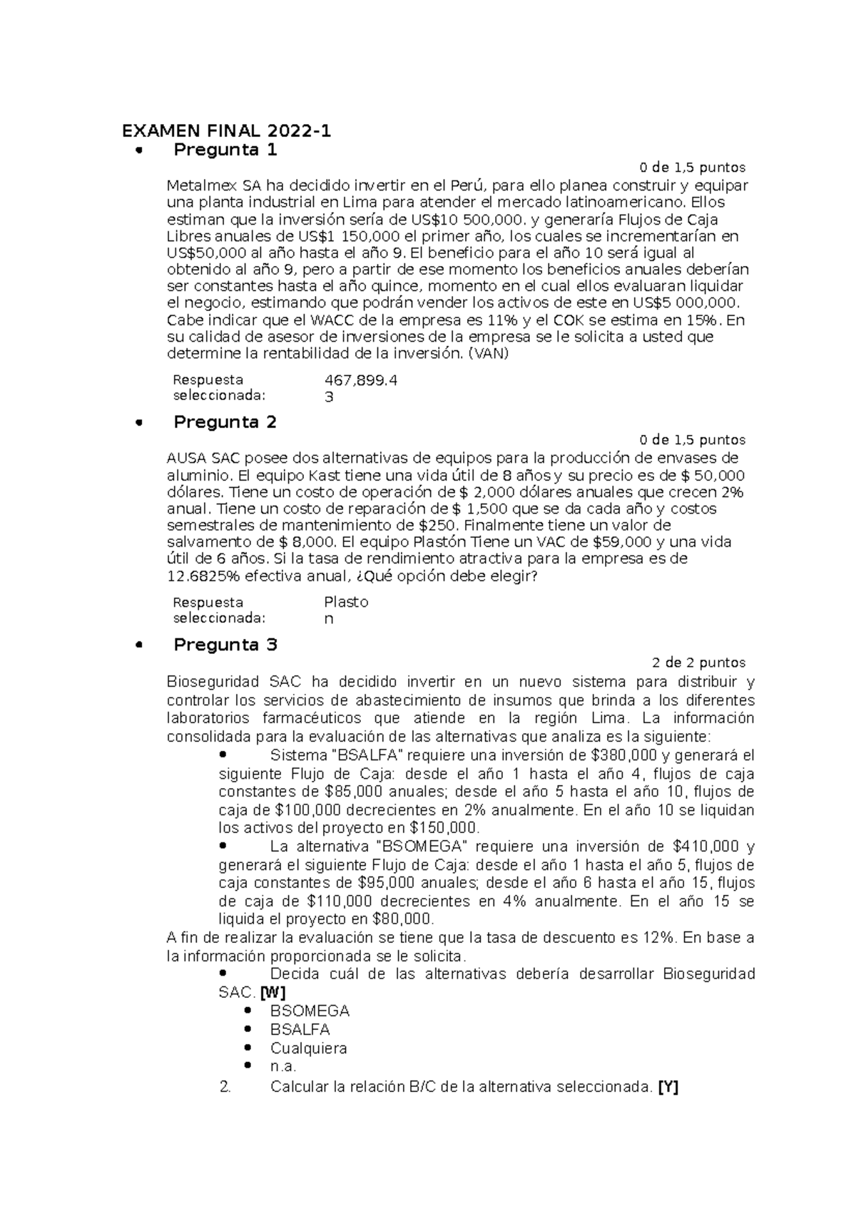 Examenes Final 2022-1 MATE FI - EXAMEN FINAL 2022- Pregunta 1 0 de 1,5 ...