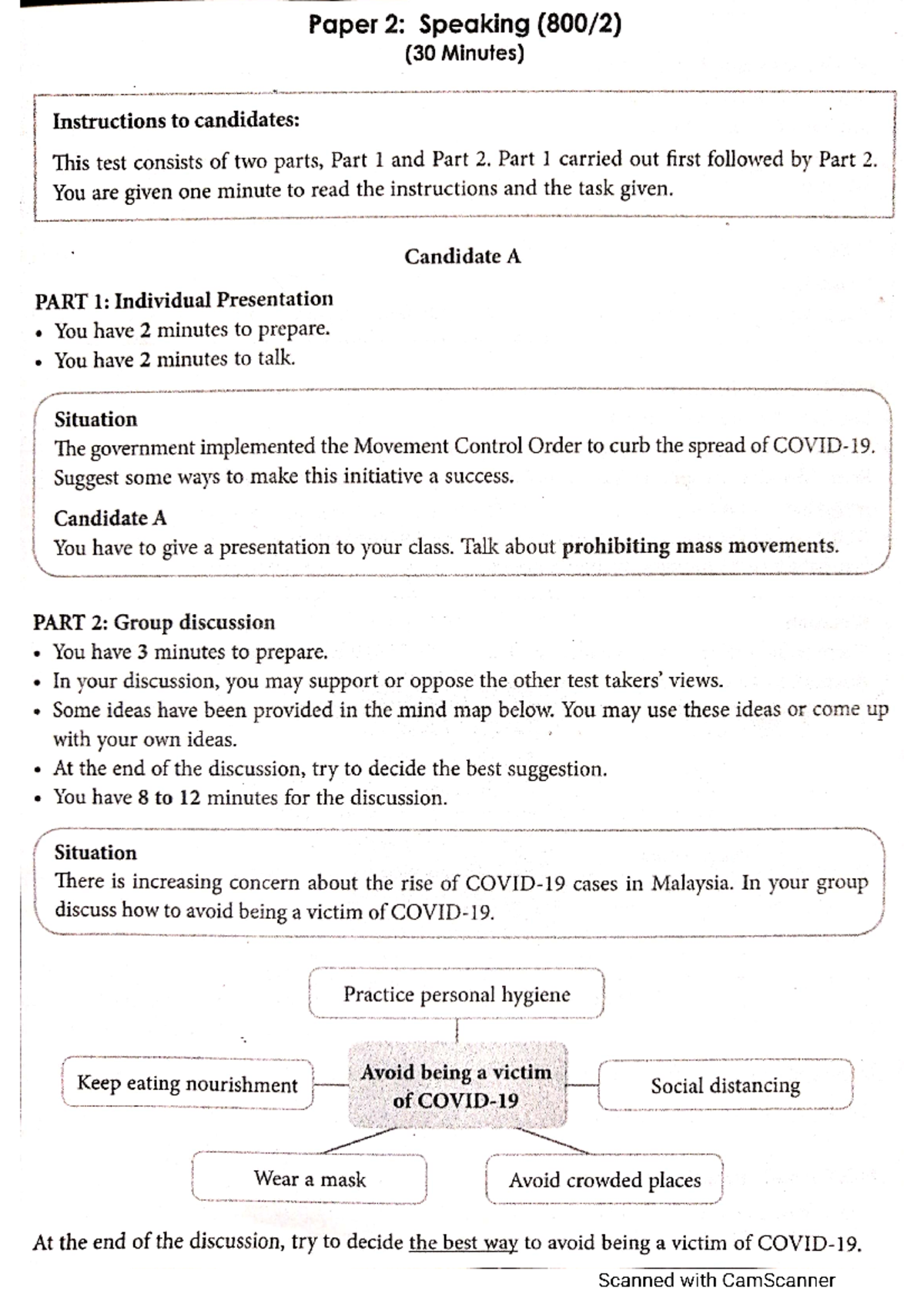 Sample Questions (Trial exam speaking) - English - Studocu