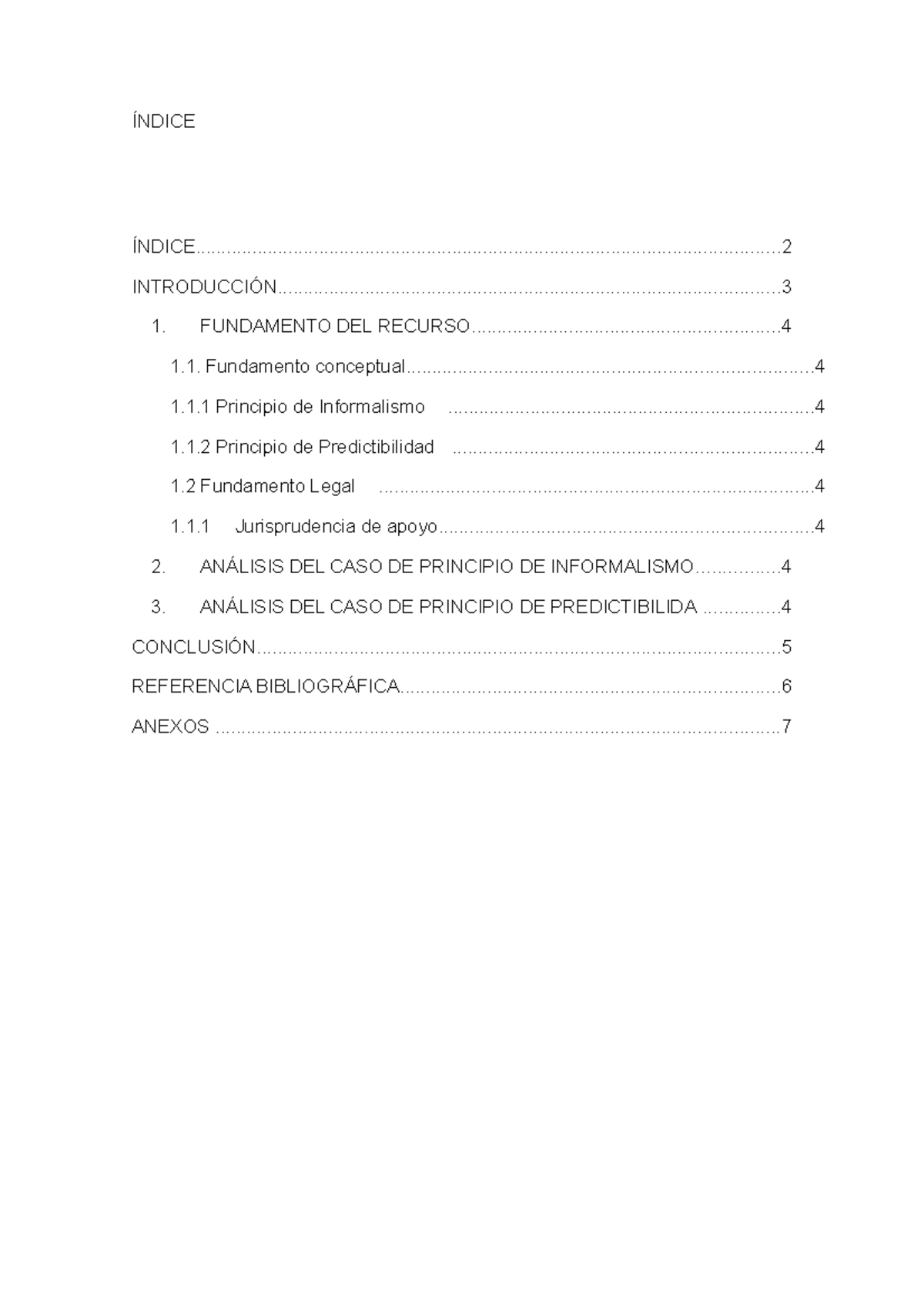 Principio DE Predictibilidad . PRINCIPIOS DE LA LEY 24777 - ÍNDICE ...