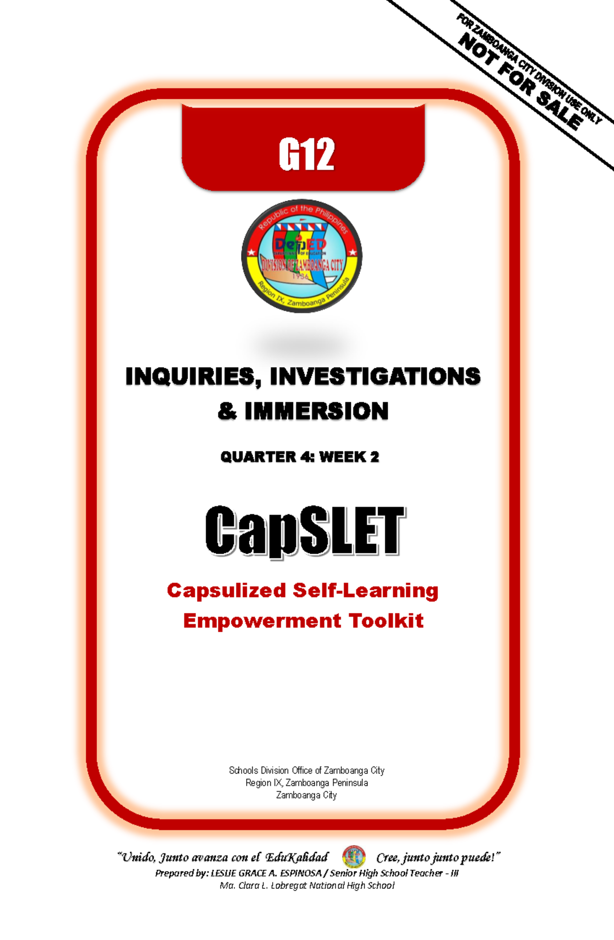 3Is (Inq.Inv - 3Is week 3 - ####### “Unido, Junto avanza con el ...