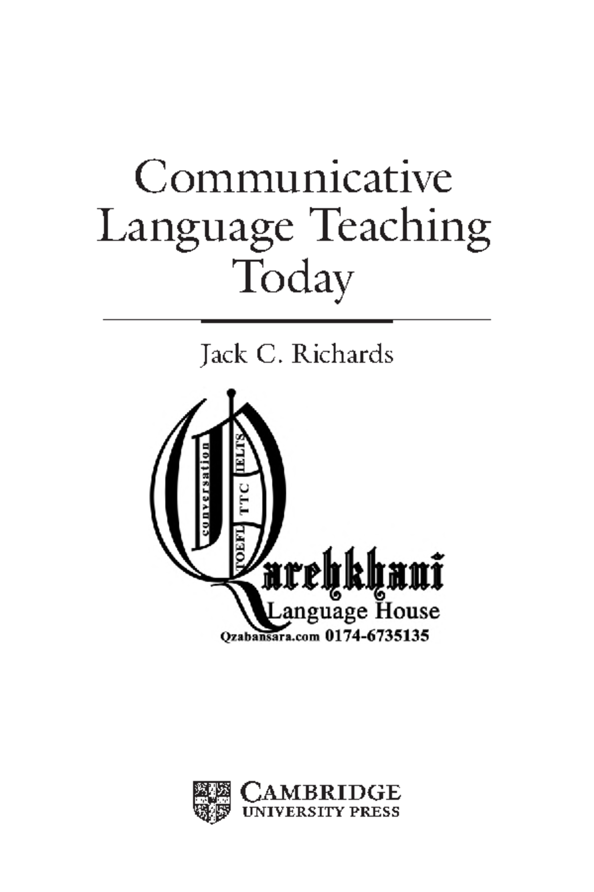 Applied Linguistics Course - Communicative Language Teaching Today Jack ...