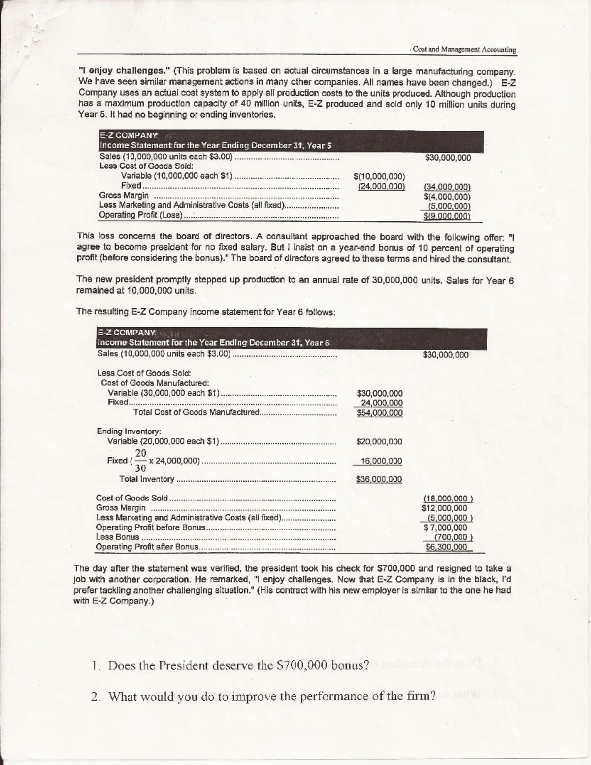 I enjoy challenges - Practice exercise - MBA 612 - Studocu