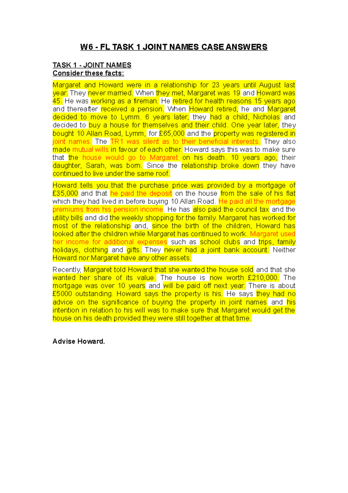 Joint Names CASE - W6 - FL TASK 1 JOINT NAMES CASE ANSWERS TASK 1 ...
