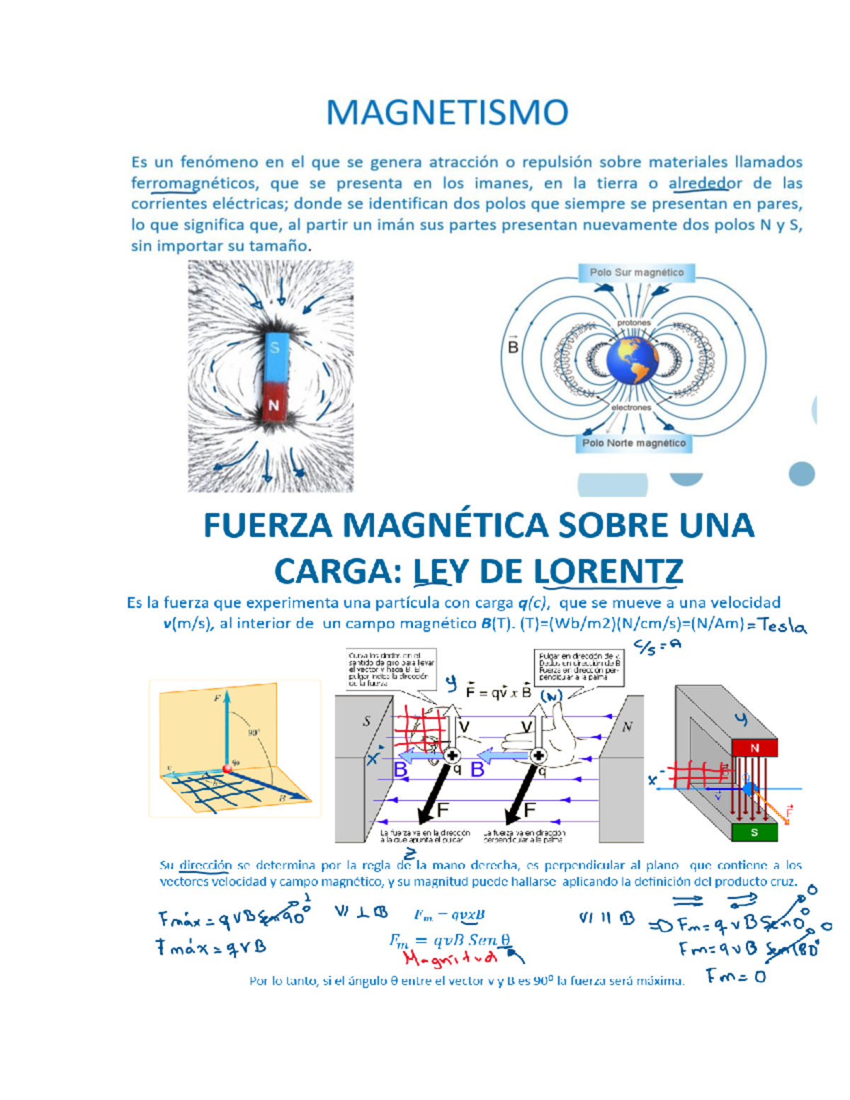 Tutoría Magnetismo Ley de Lorentz - Partículas en Movimiento en B 07-11-23 - Laboratorio Física ...