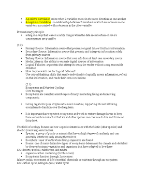 Biodiversity - These are Environmental Biology notes talking about what ...