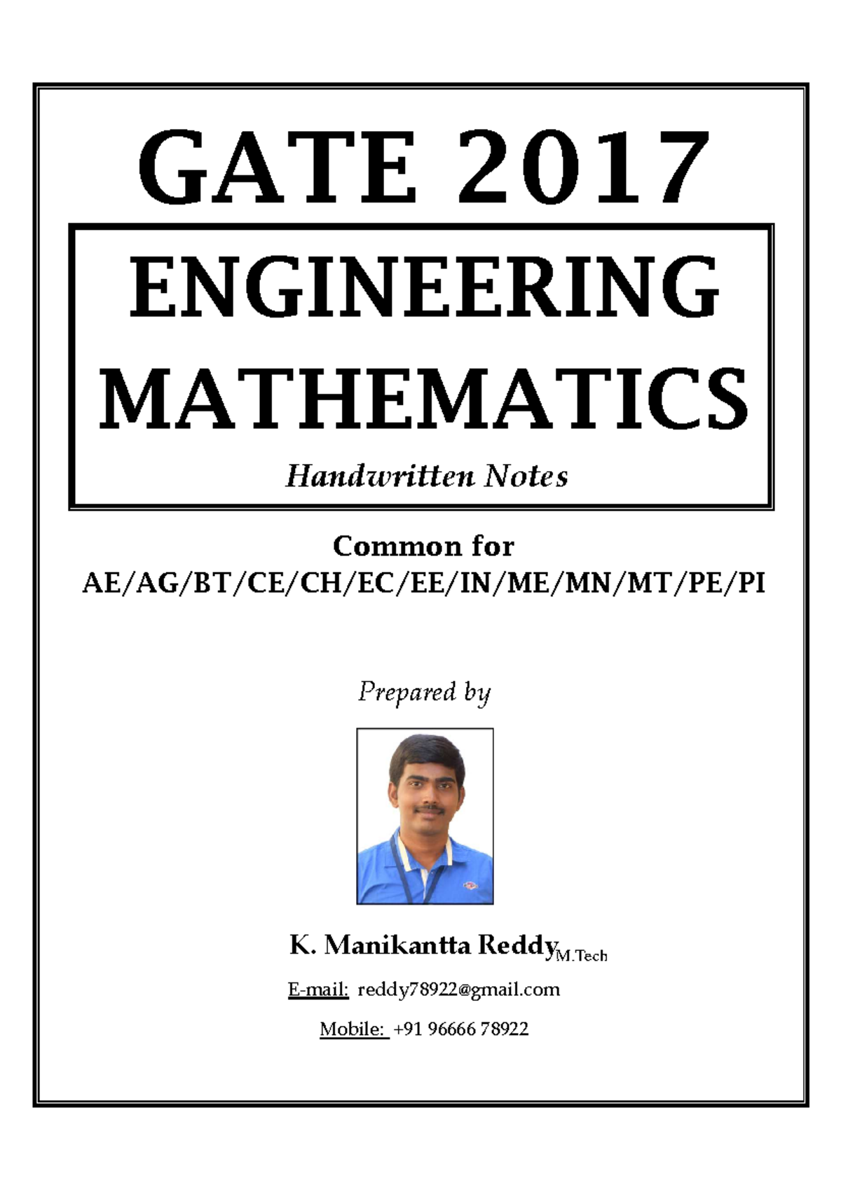 Gate-maths - use it for gate makkale - GATE 2017 ENGINEERING ...