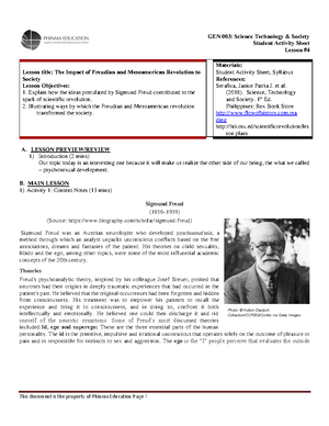 GEN 003 Lesson 6 - This will serve as notes to students who needs to ...