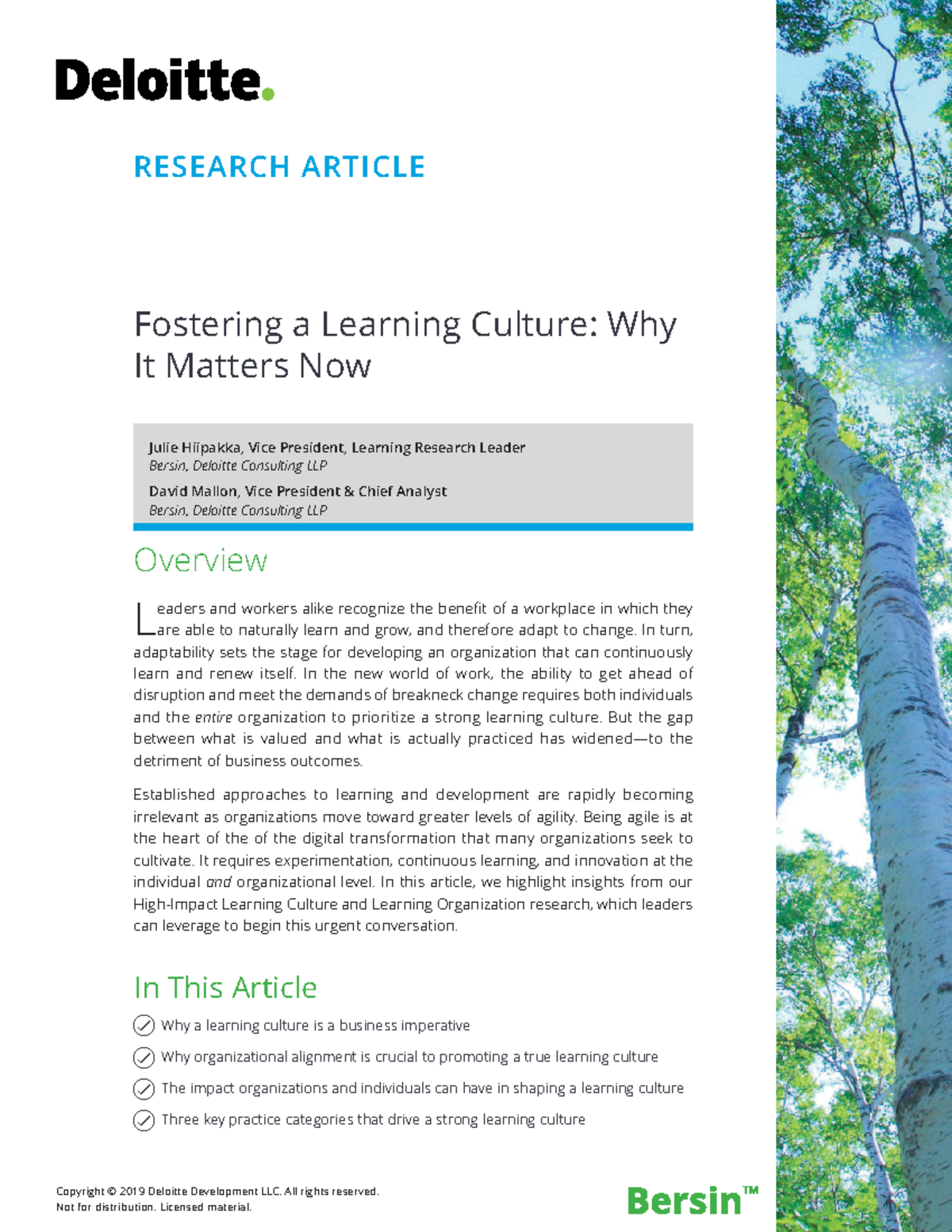 Fostering a learning culture why it matters now - Fostering a Learning ...