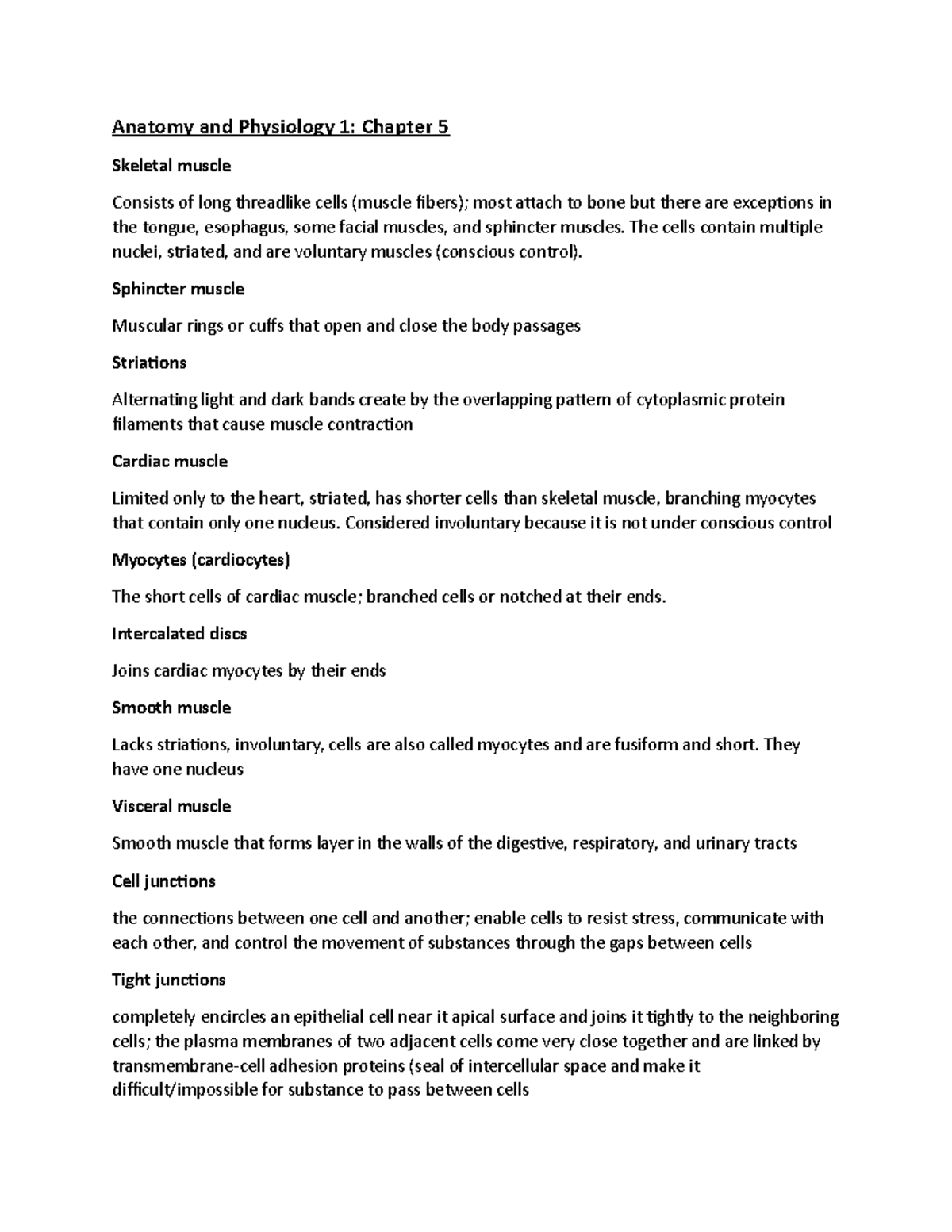 Anatomy and Physiology 1 Chapter 5 - Anatomy and Physiology 1: Chapter ...