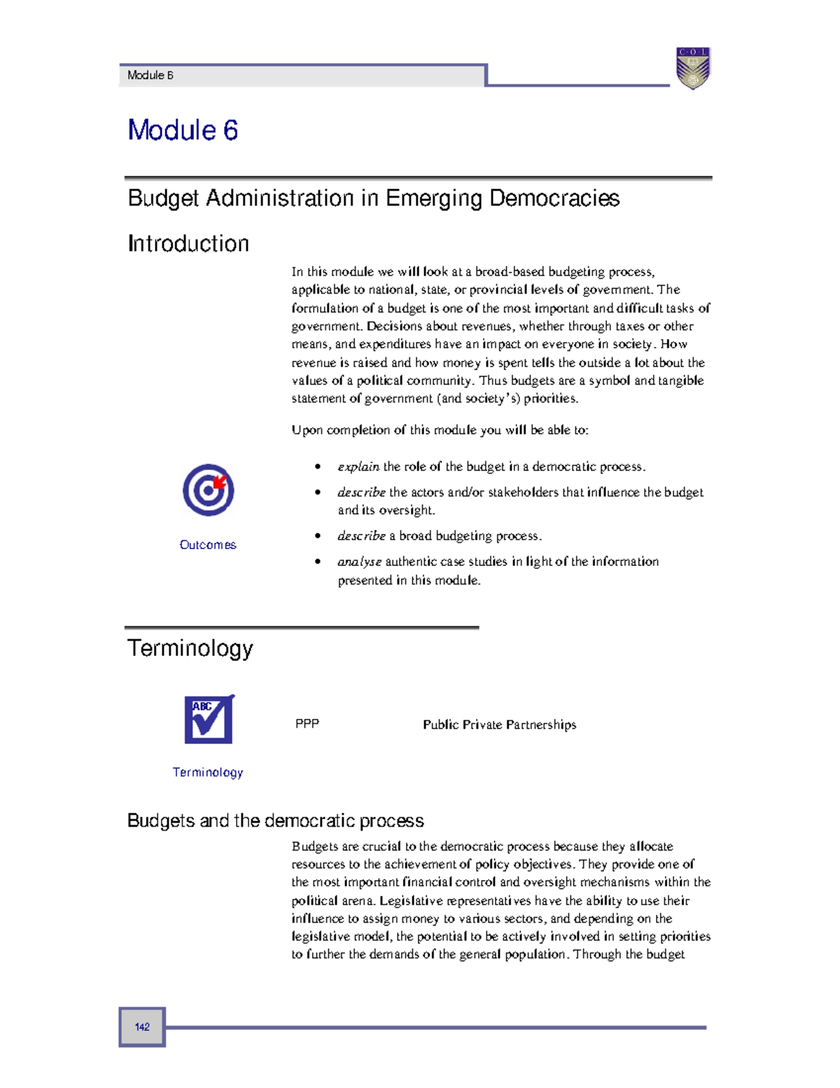 Module 6 Module 6 Module 6 Module 6 Budget Administration In