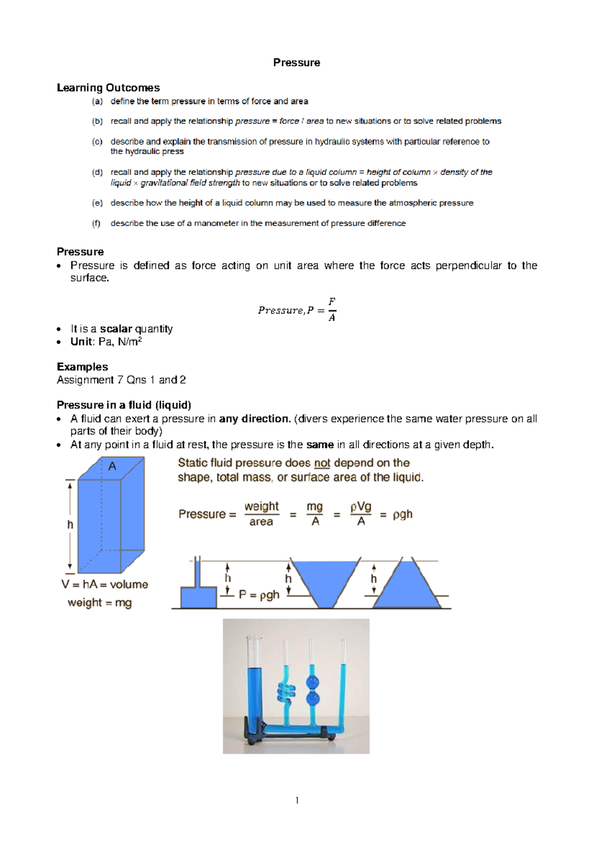 C7-Pressure-Notes - A Complete Summary on C7-Pressure-Notes - A ...