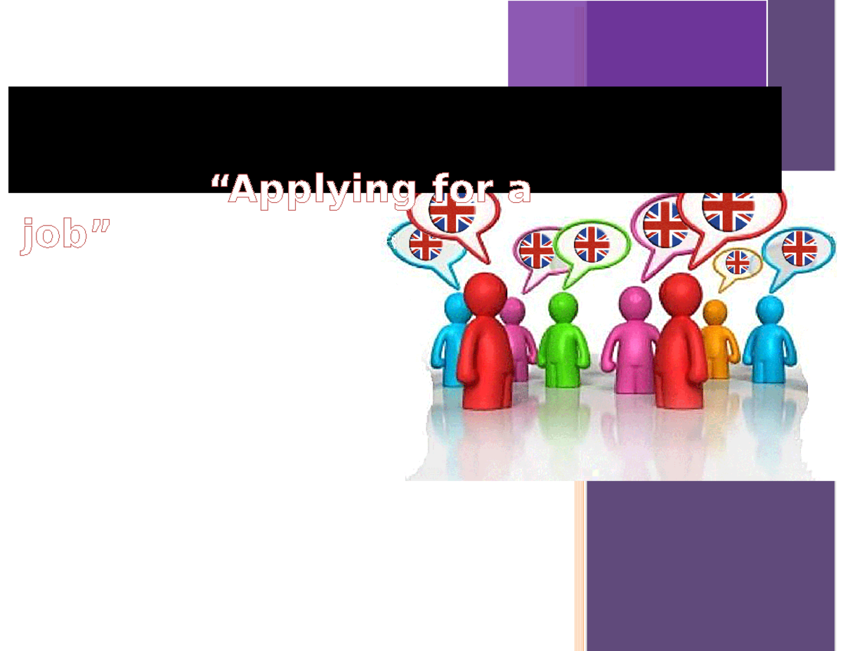 “Applying for a job" - Activated integrator 5. “Applying for a job ...