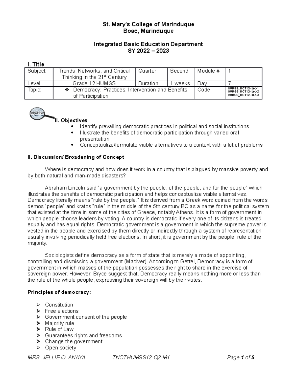 TNCT - MOD. 1 - This module will help future teachers engage with ...